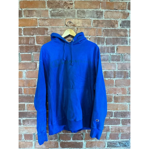 Champion | Shirts | Vintage Champion Blue Minimalist Hoodie | Poshmark